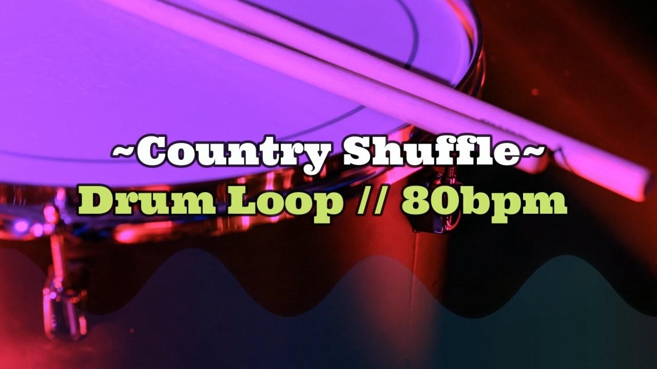 Shuffle Country // Drum Loop // 80bpm - YouTube