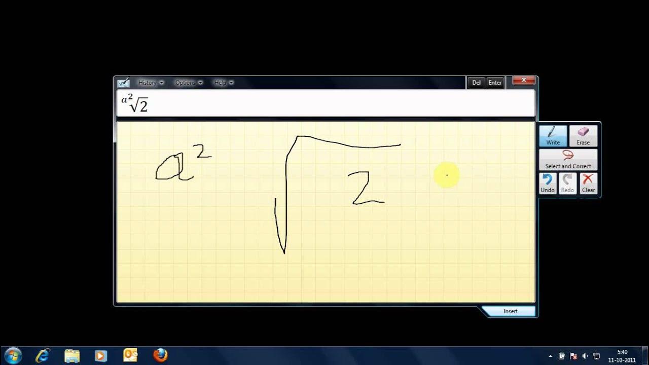 Math Input Panel - YouTube