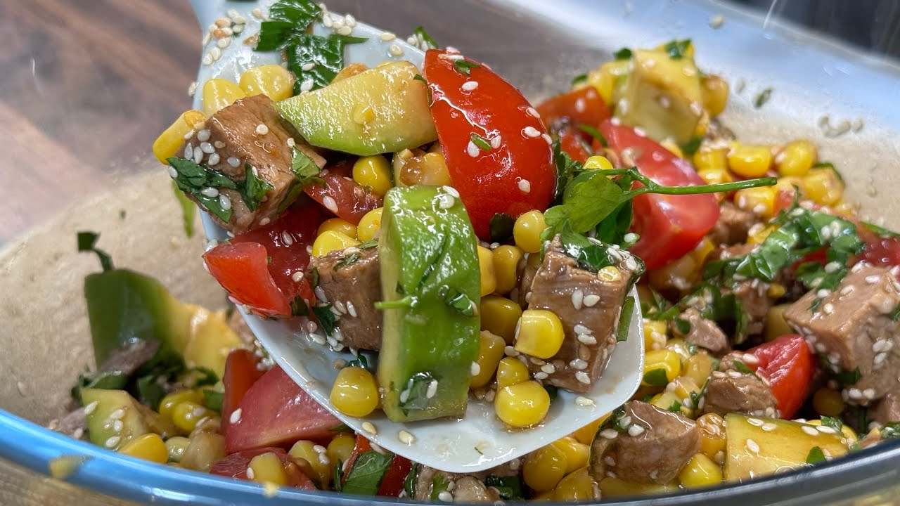 A healthy salad for a slim figure! Incredibly tasty and easy to prepare ...