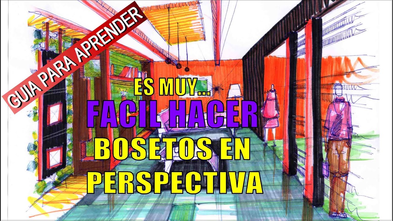 Aprende Como Dibujar Perspectiva interior con un punto de fuga - YouTube