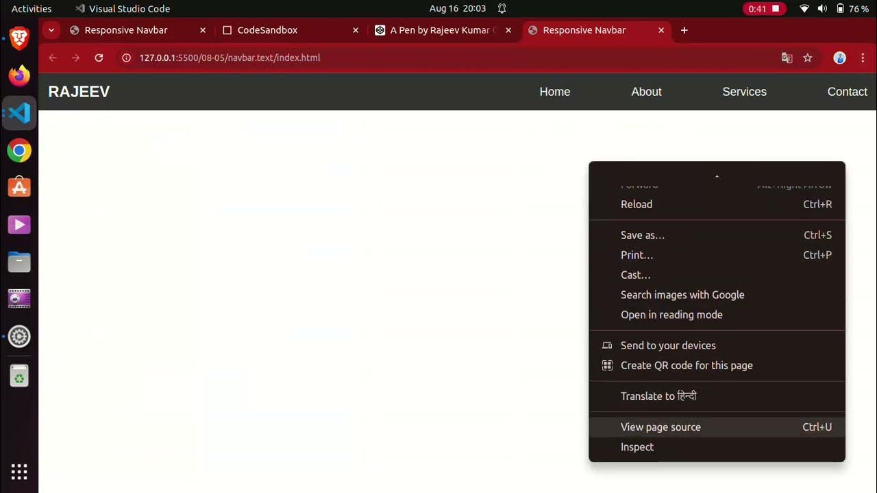 HOW TO CREATE RESPONSIVE NAVBAR USING HTML CSS AND JAVASCRIPT #website #apnacollege # ...
