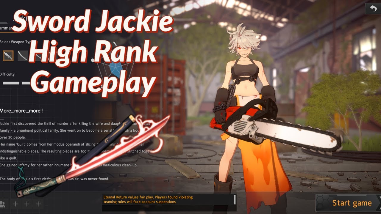 Late Game Jackie Build Gameplay - Eternal Return: Black Survival - YouTube