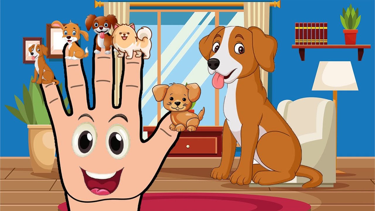 Dogs Finger Family Nursery Rhyme Sing-Along For Kids - YouTube