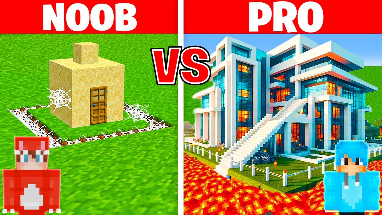 NOOB vs PRO: SAFEST SECURITY HOUSE BUILD CHALLENGE In Minecraft - YouTube