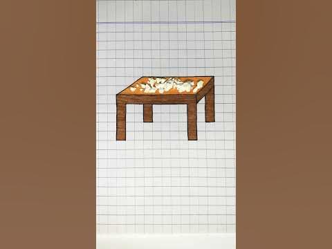 Easy 3D table drawing #3ddrawing #shortsvideo - YouTube