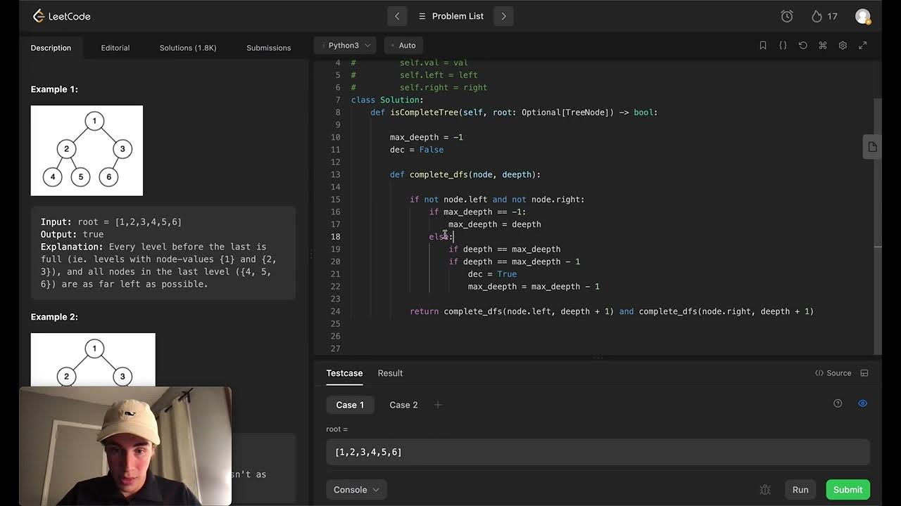 Leetcode 958. Check Completeness of a Binary Tree - YouTube
