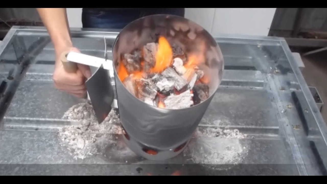 Preparing Charcoal for a spit rotisserie or charcoal Grill - YouTube