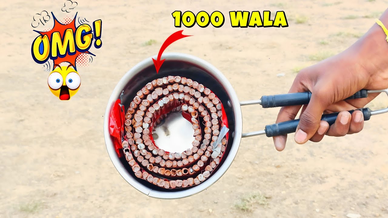 Steel Bartan Vs 1000 Wala Mirchi Crackers - Will It Blast? | Diwali ...