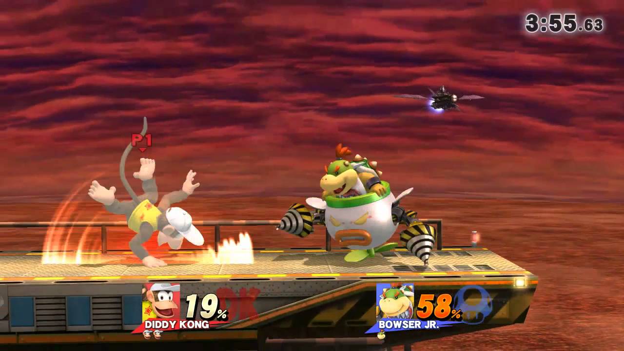 ssb4: diddy kong vs bowser jr - YouTube