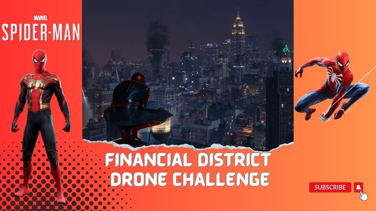 Marvel's Spider-Man Remastered Financial District Drone Challenge - YouTube