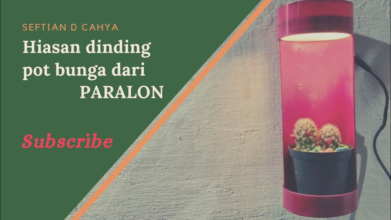 Hiasan Pot Dinding Dari Paralon Bekas #idekreatif - YouTube