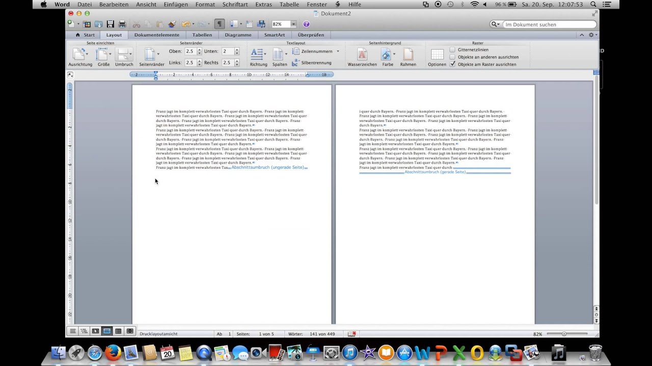 Word Seitenlayout | Tutorial - YouTube
