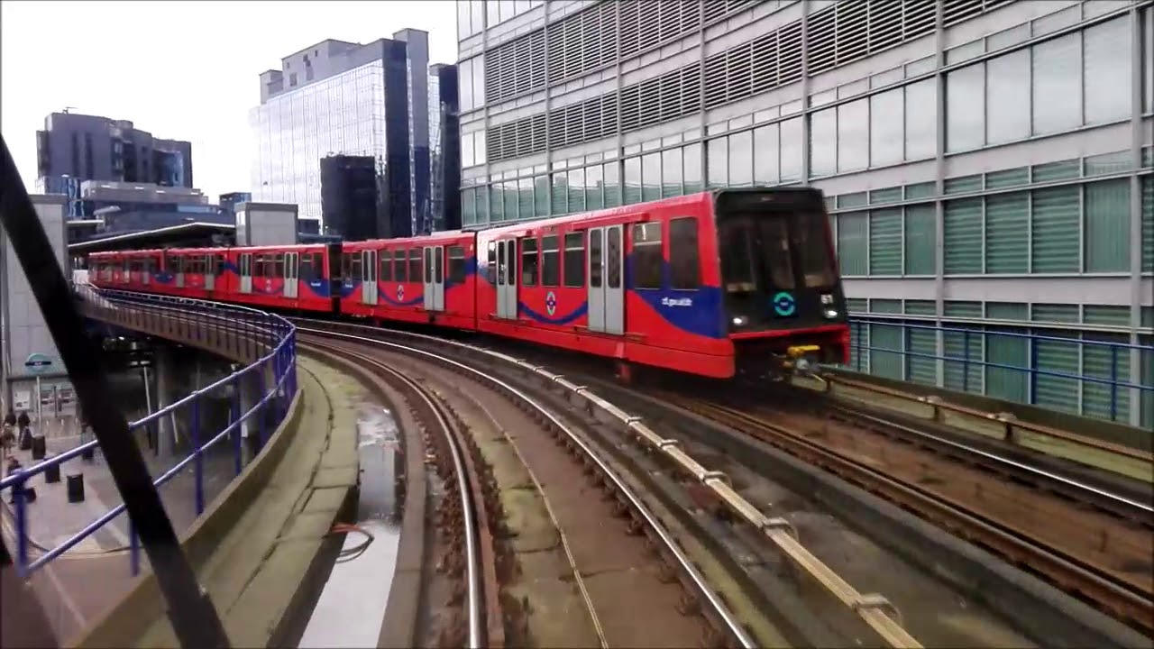 DLR line from Shadwell to Cutty Sark Greenwich, London - YouTube