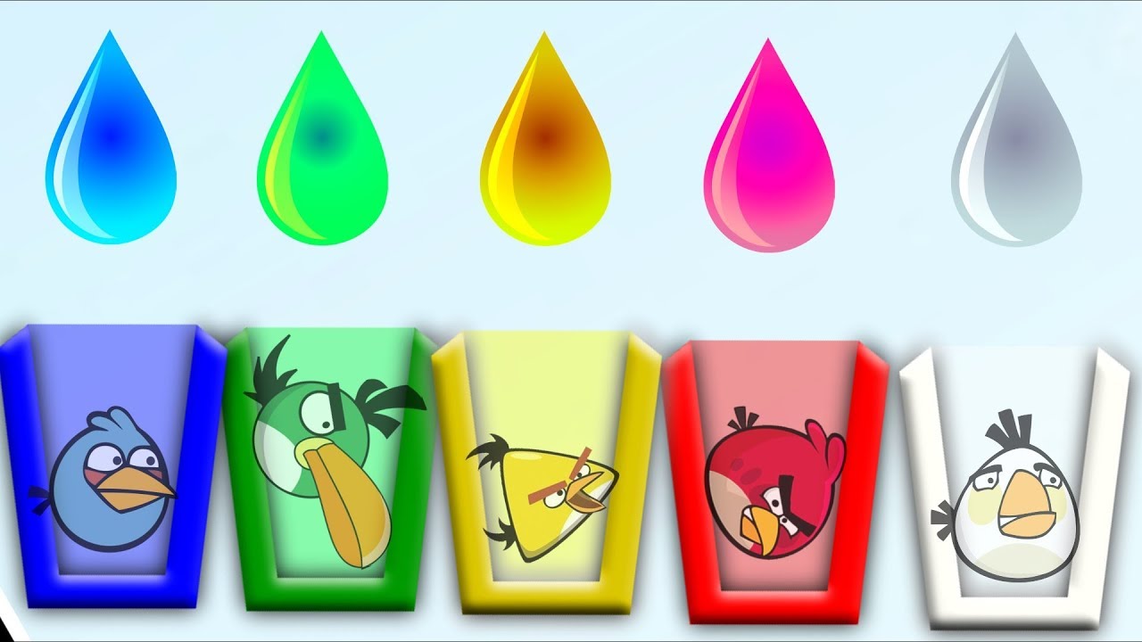 Angry Birds Drink Water 2 - SHOOT ALL BIRDS INTO COLOR CUP OF WATER ...