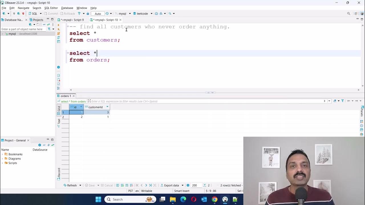 Leetcode Sql 183 Customers Who Never Order Using Joins Youtube