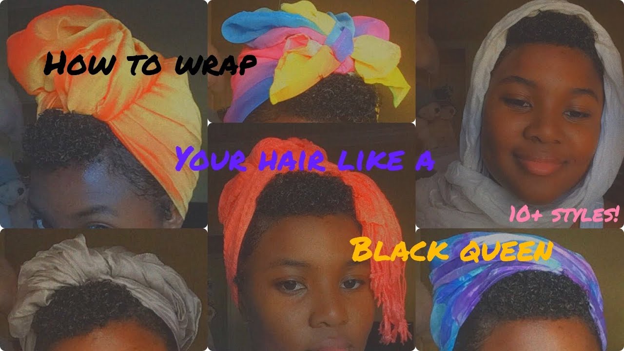 Black Queen Head Wrap Tutorial | DiamondTV - YouTube