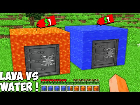 What STORAGE TO BUY LAVA FOR $1 VS WATER FOR $1000 in Minecraft ? LAVA ...