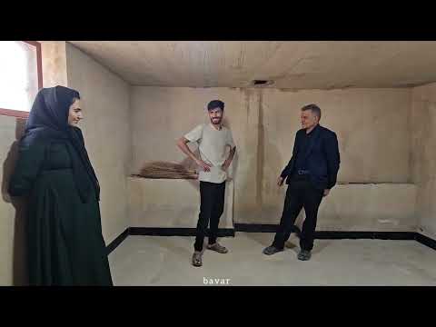 Documentary about rural life: Unloading plastering equipment