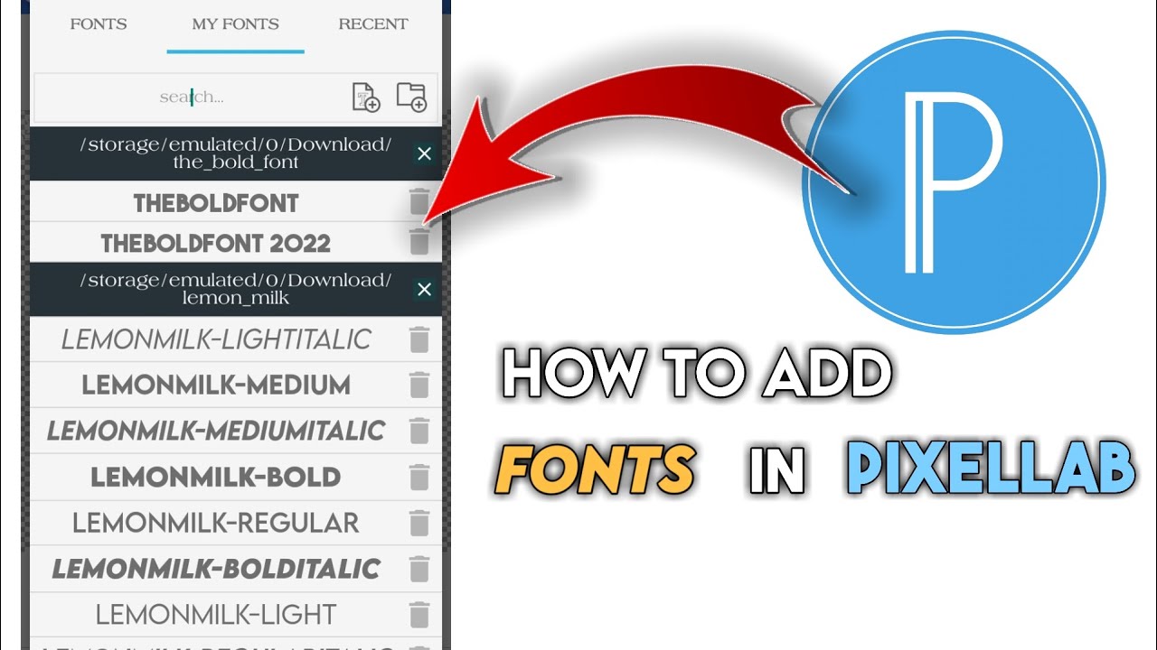 HOW TO ADD FONT IN PIXELLAB FULL TUTORIAL - YouTube