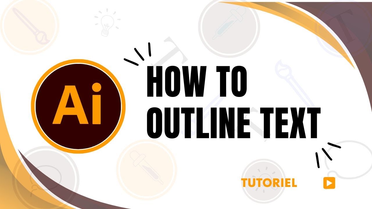 How to outline text in Illustrator - YouTube