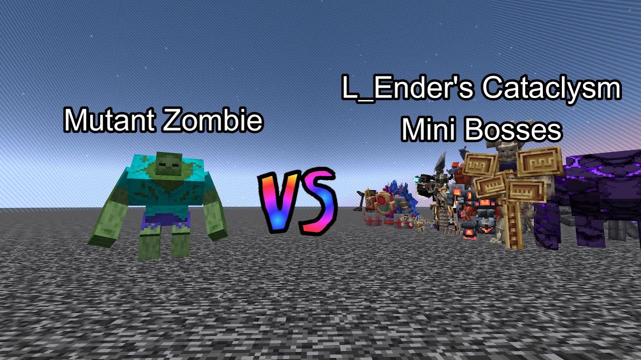 Mutant Zombie vs L_Ender's Cataclysm Mini Bosses | Minecraft Mob Battle ...