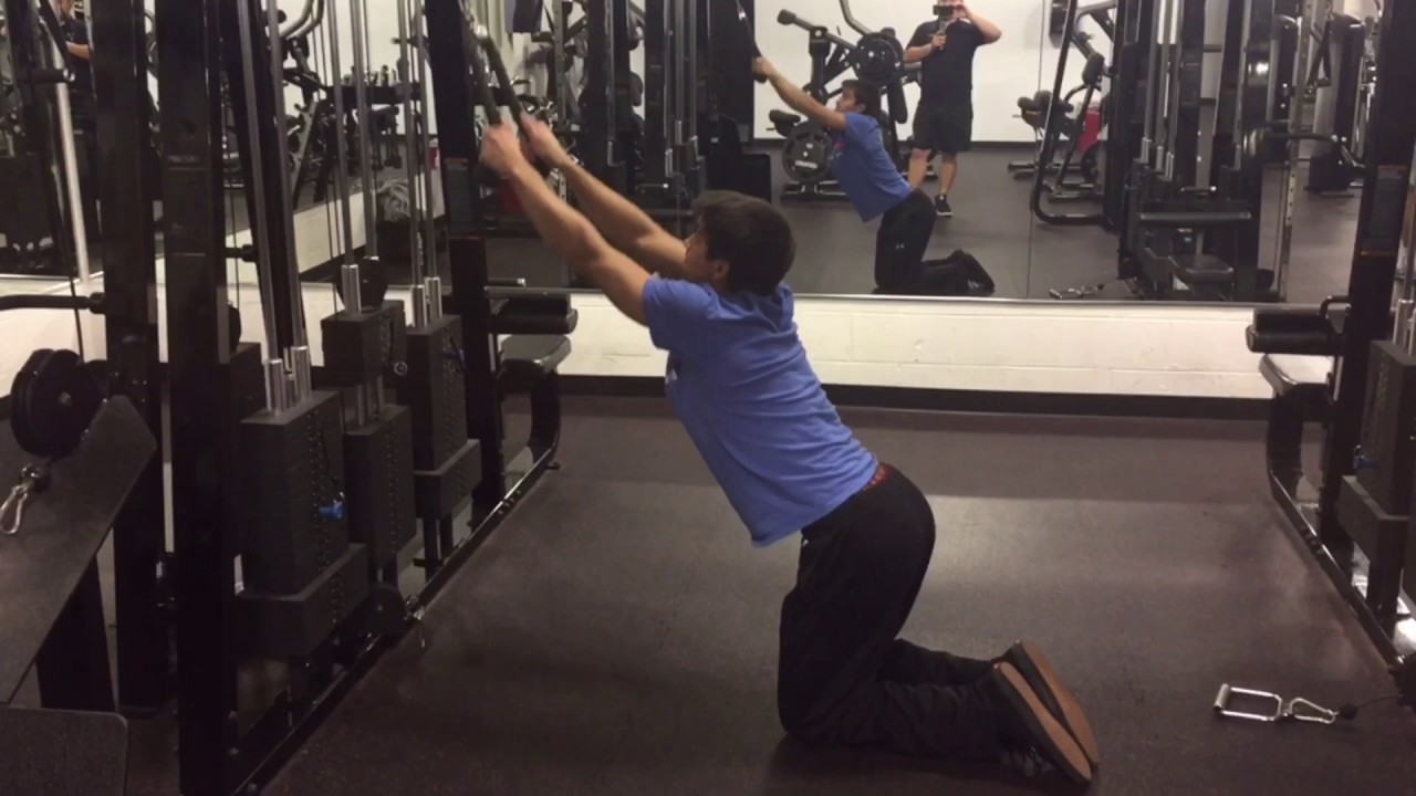 Weighted rope crunches - YouTube