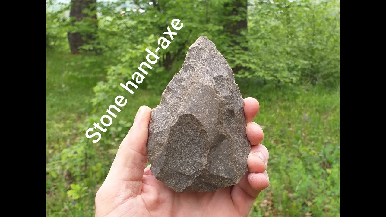 Prehistoric tools. How to make a stone hand-axe like in Early History ...