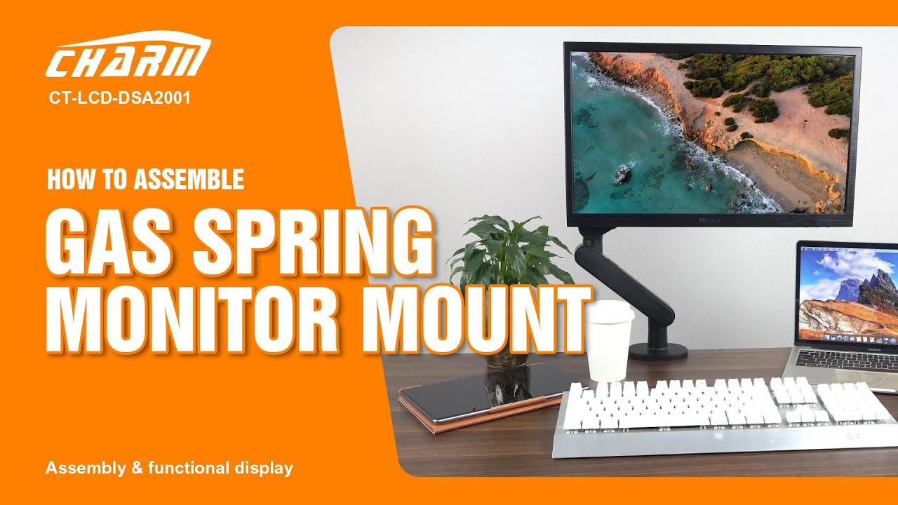 CT LCD DSA2001, Single Monitor Arm Bracket Mount Stand Holder - YouTube