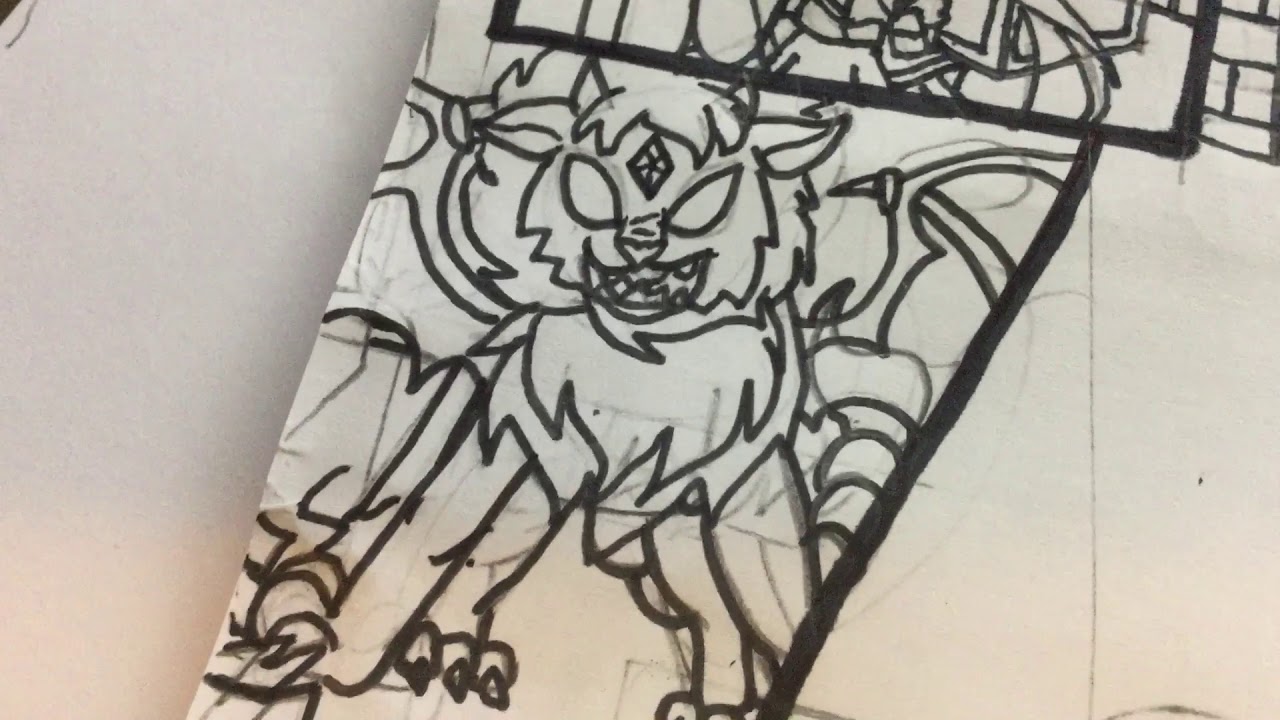 I drawing a manticore in my comic - YouTube