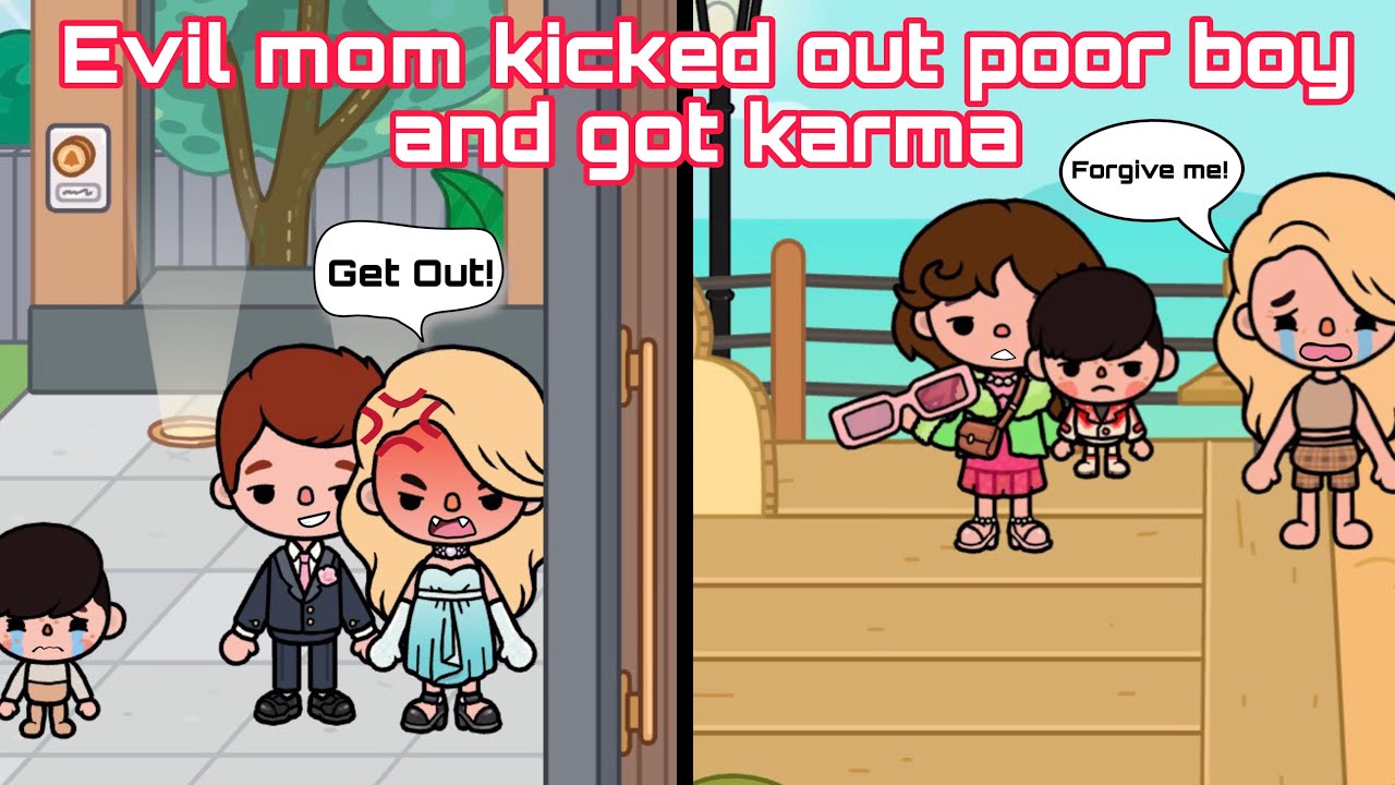 Evil Mom kicked out poor boy but got karma | Toca Life World Sad Story ...