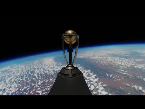 ICC CWC trophy travels to Space - YouTube