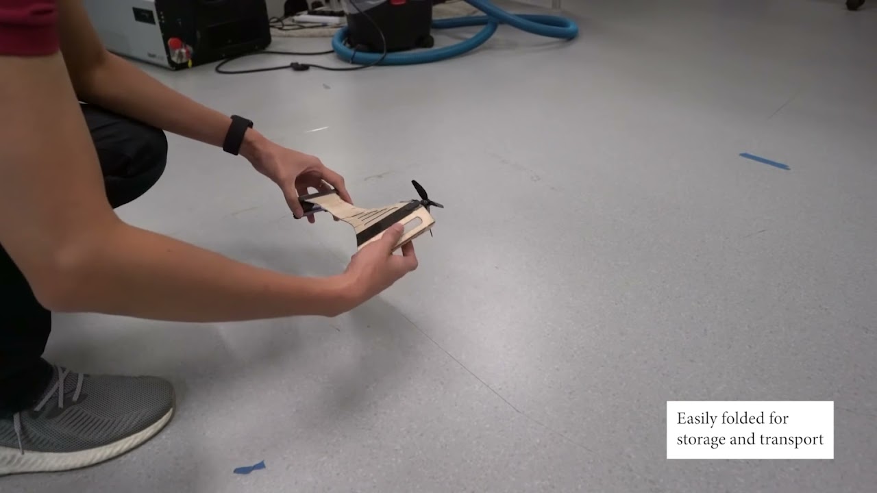 Flexible foldable monocopter flies with just one motor and one wing ...