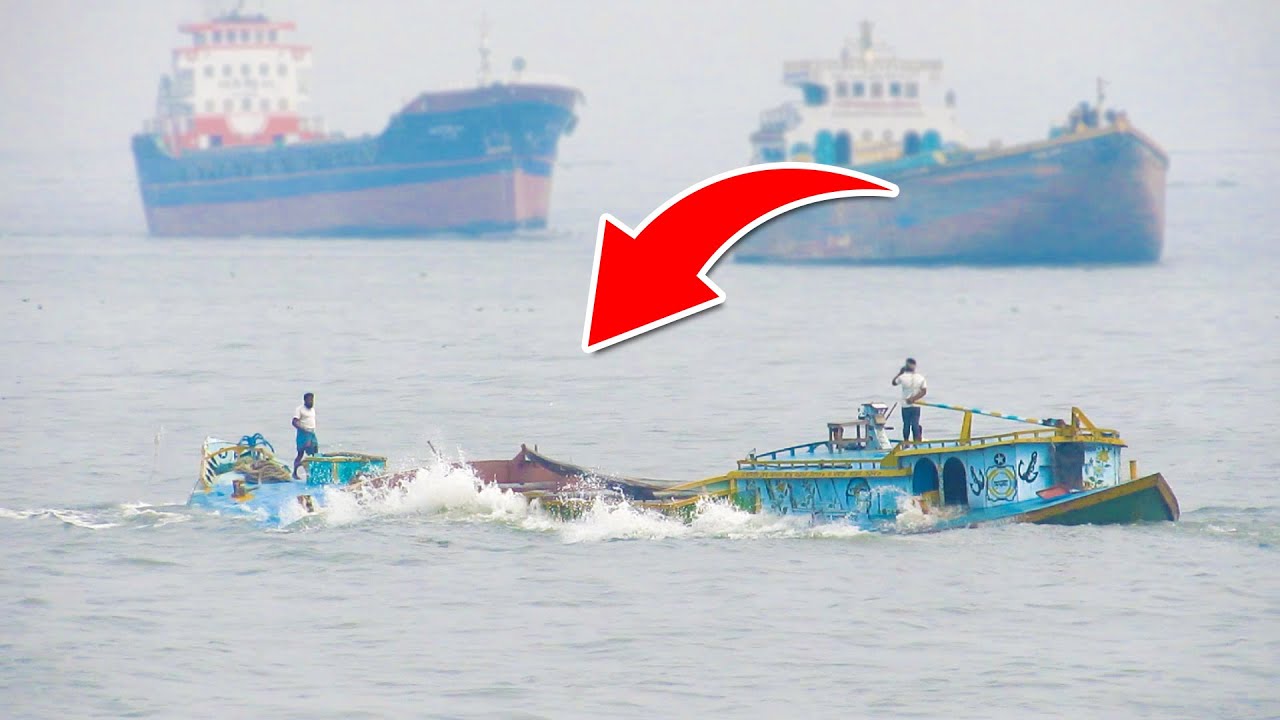 Overloaded Sand-laden Ship Faces Danger Of Sinking Due To Loading ...