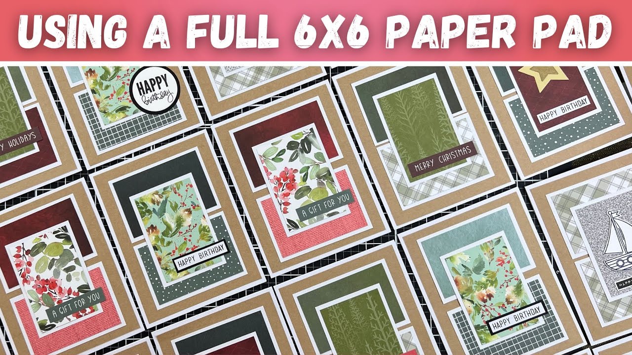 one 6x6 paper pad - how many cards? - YouTube