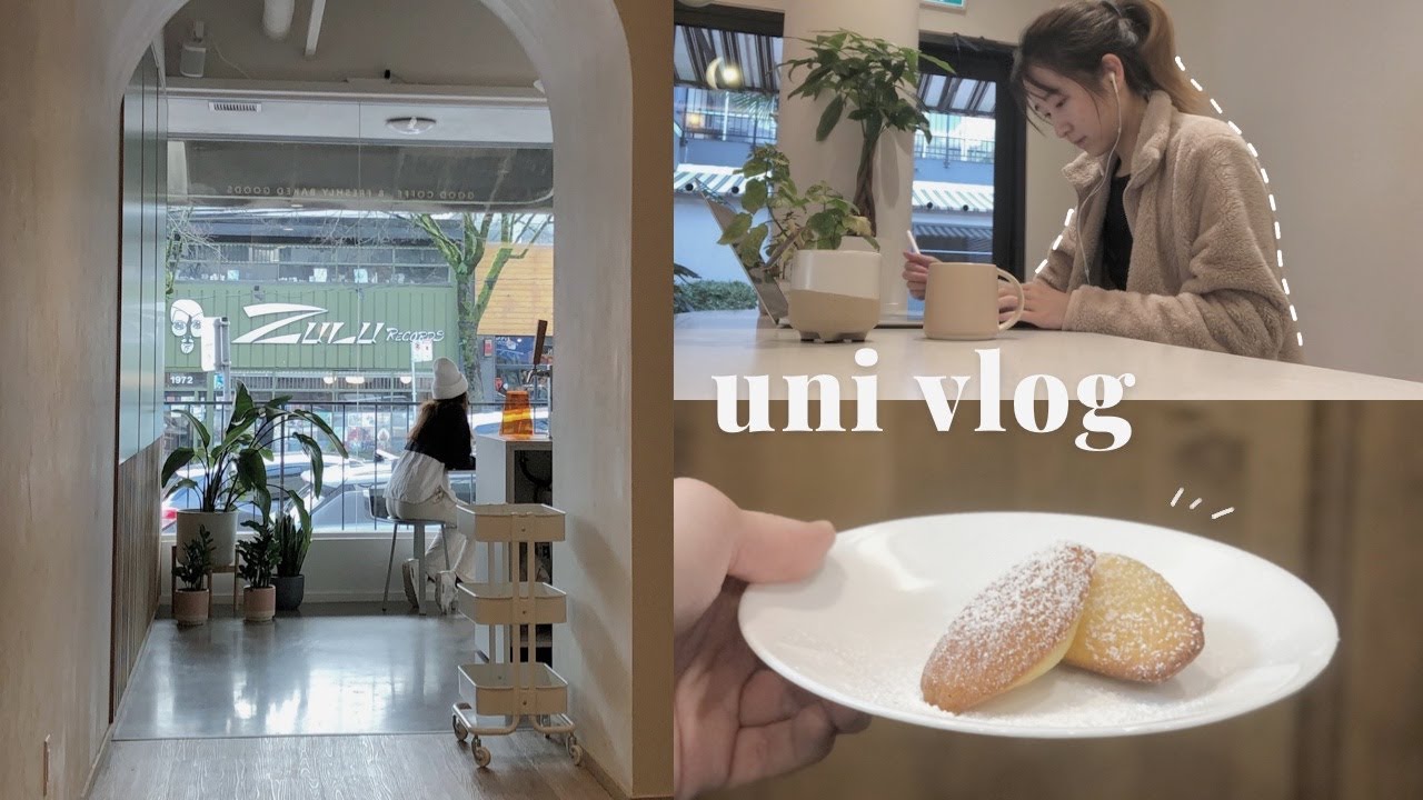 uni vlog | UT student in Vancouver, visit UBC, aesthetic cafe, bake ...