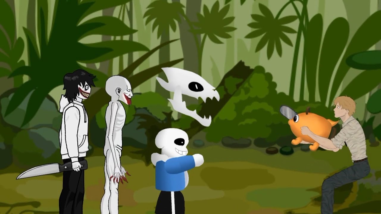(6) animation dc2_ pochita, denji, chainsaw man, sans, scp 096, Jeff ...