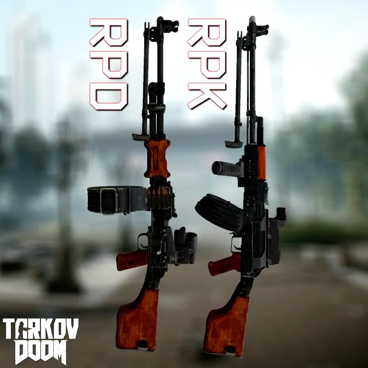 RPD and RPK machinegun - Weapon Showcase | DOOM(1993) TARKOV mod |# ...