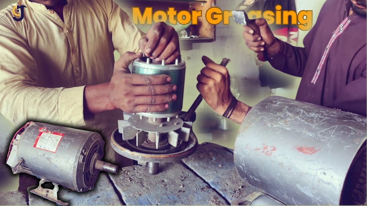 Motor Greasing & Cleaning Process By Two Genius Guys | Motor Grease ...
