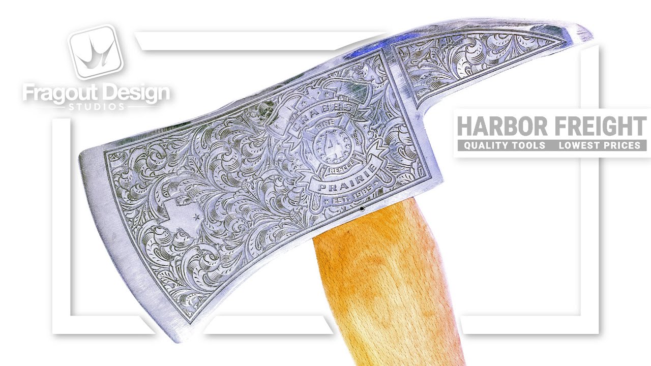 Firefighter Retirement Fire Axe Laser Engraving | @harborfreight - YouTube