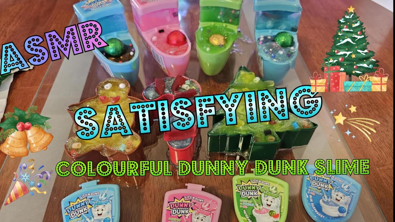 SATISFYING COLOURFUL DUNNY DUNK SLIME ADMR 15 #slime #viral #short ...