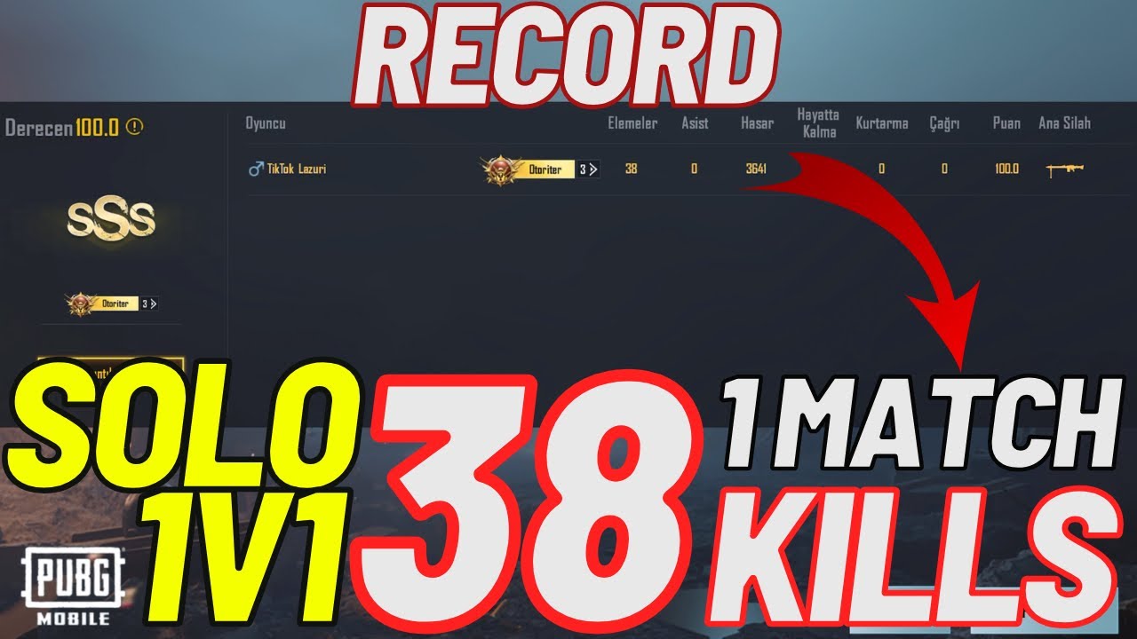 I BROKE THE WORLD KİLL RECORD İN A SİNGLE 1V1 MATCH | PUBG MOBİLE - YouTube
