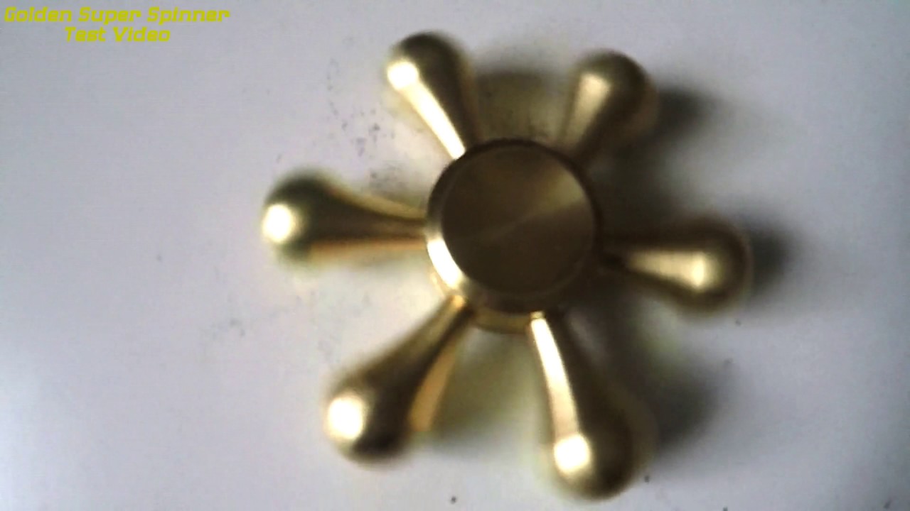 Golden Super Spinner spin test video (fidget spinner) - YouTube