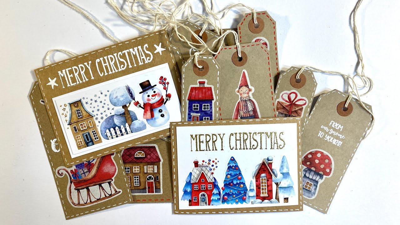 🎄 Quick & Easy Festive Gift Tags / Journaling Cards / Christmas Card ...