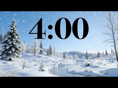 4 Minute Winter Classroom Focus Timer ️ Calm Snowy Scene & Peaceful ...