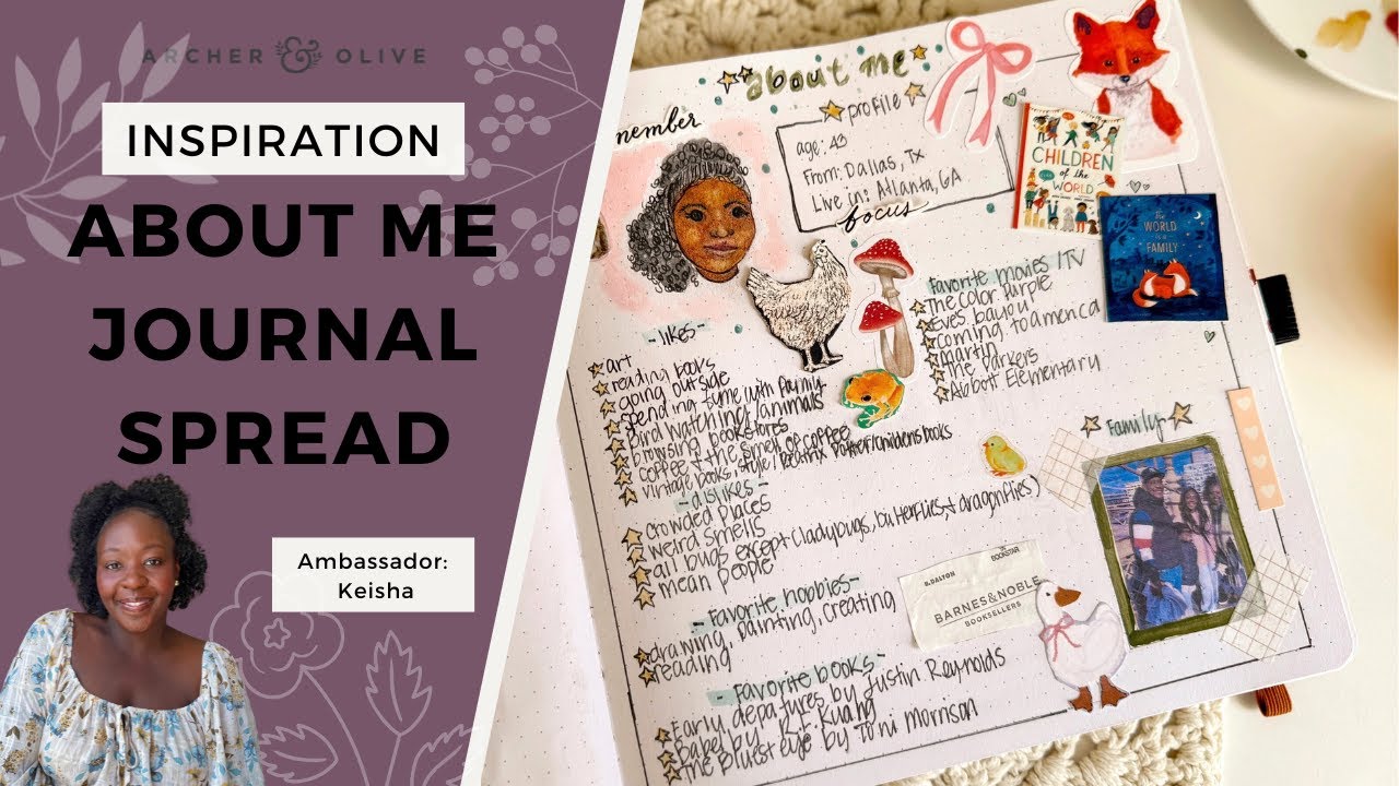 Creating A Profile Page In Your Journal | First Spread Ideas - YouTube