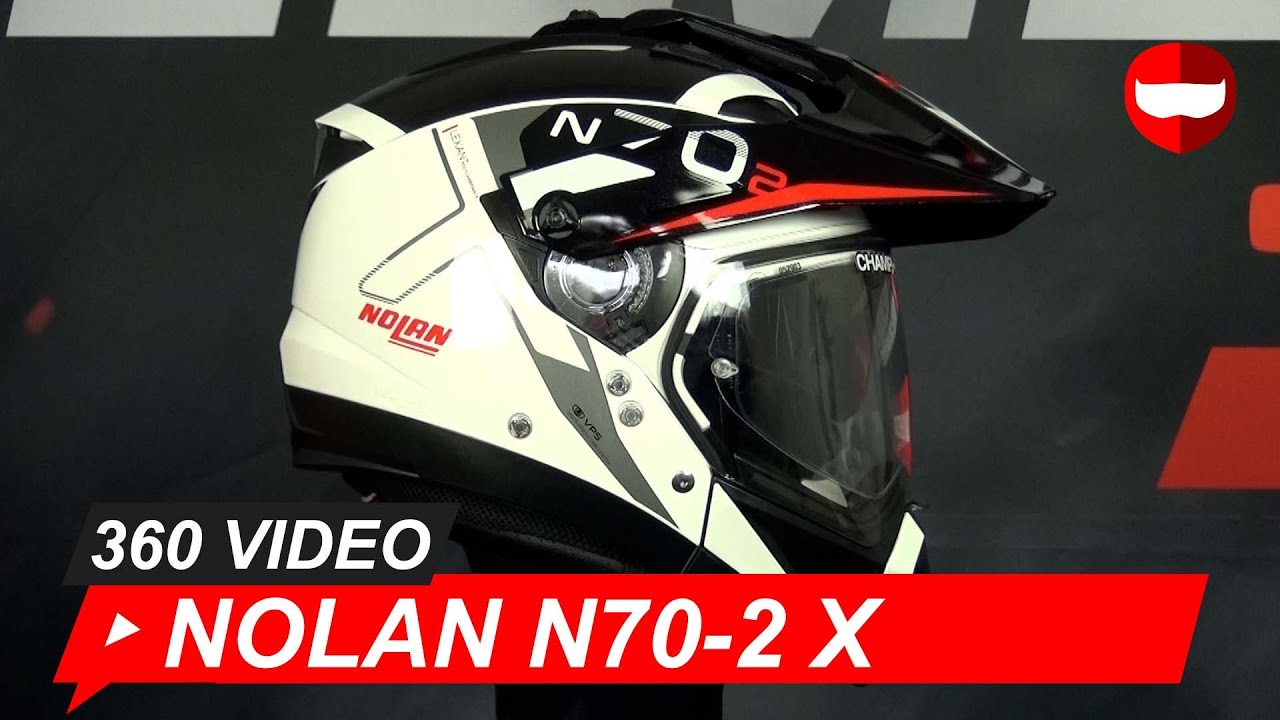 Nolan N70-2 X Bungee Metal White Helmet - ChampionHelmets.com - YouTube