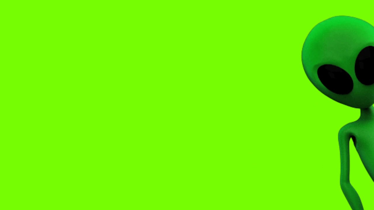 Alien green screen video - YouTube