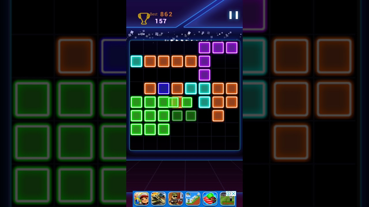 TETRIS NEON LIGHT GAME ON ANDROID - YouTube