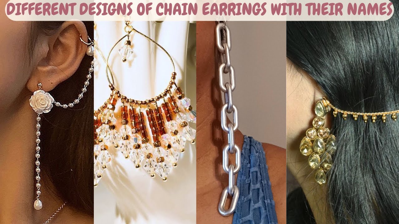 10 Different Designs of Chain Earrings With Their Names - YouTube