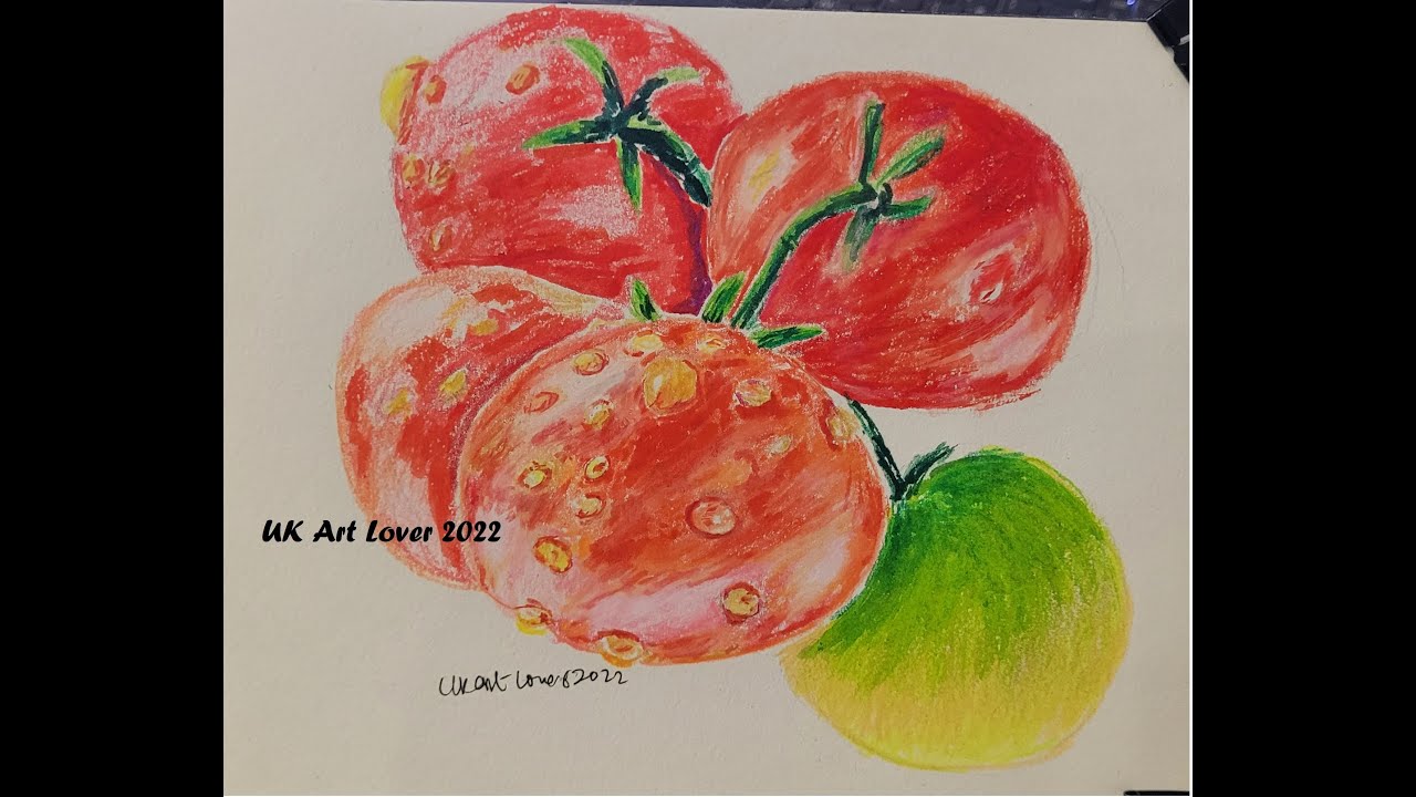 Tomatoes Still Life - Pencil and Pens Colouring - Fast Forward - YouTube
